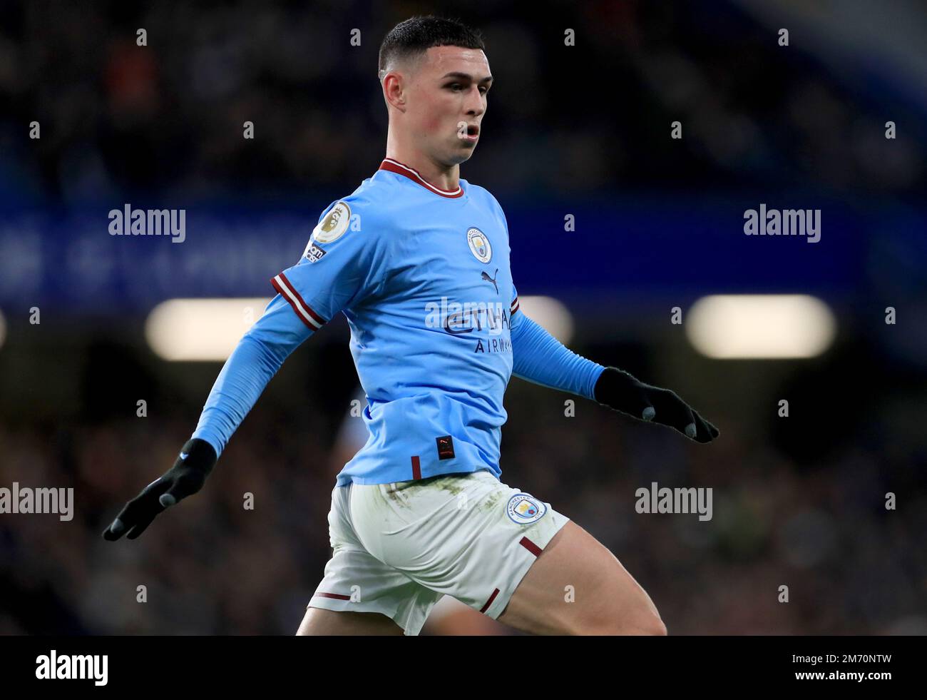 Manchester City's Phil Foden in action during the Premier League match ...