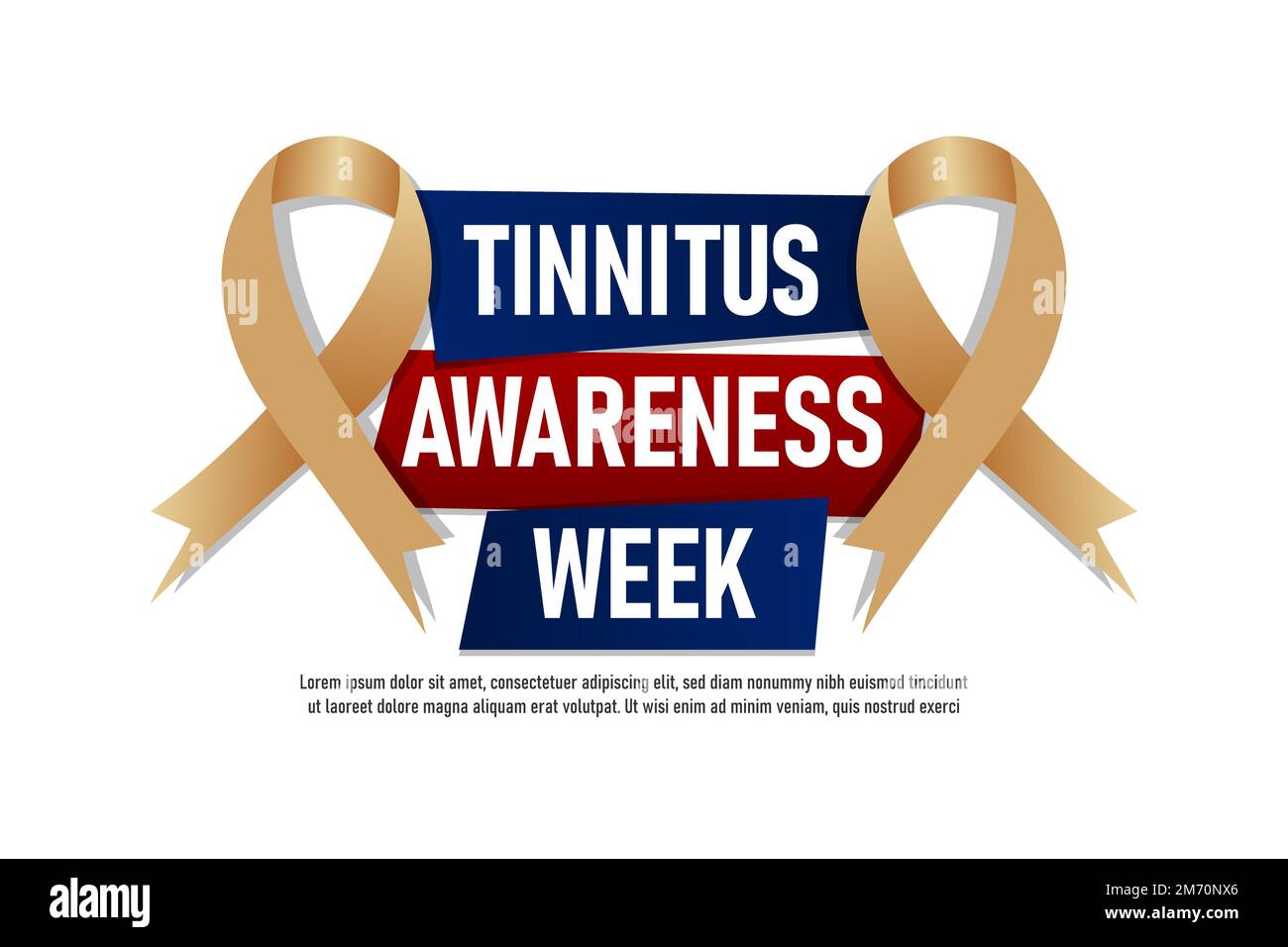 Tinnitus Awareness Week background. Vector illustration Stock Photo - Alamy