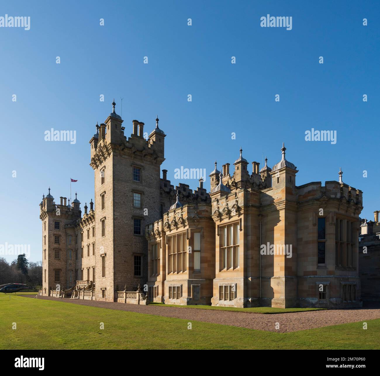 Floors Castle, Kelso, seat of the Duke of Roxburghe. Gardens open to ...