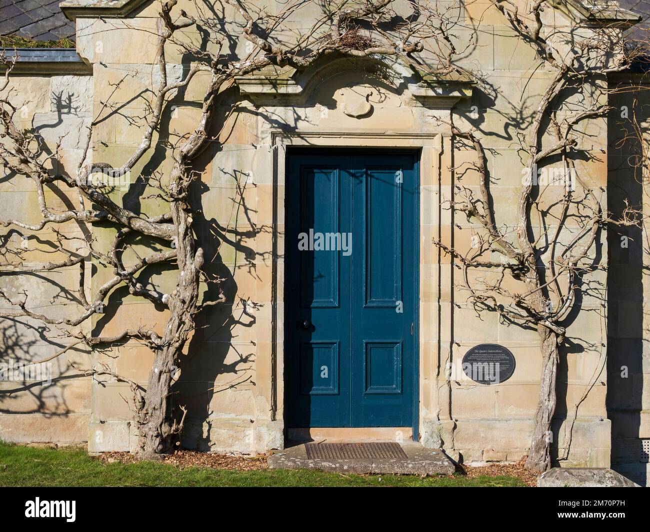 Floors Castle, Kelso, seat of the Duke of Roxburghe. Gardens open to ...