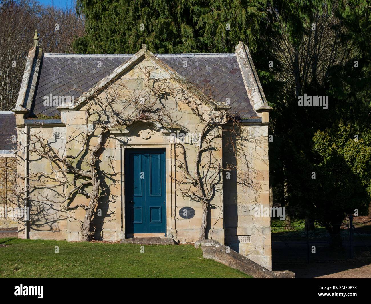 Floors Castle, Kelso, seat of the Duke of Roxburghe. Gardens open to ...