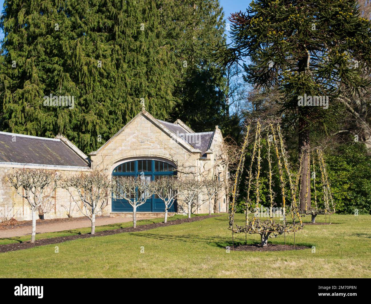 Floors Castle, Kelso, seat of the Duke of Roxburghe. Gardens open to ...