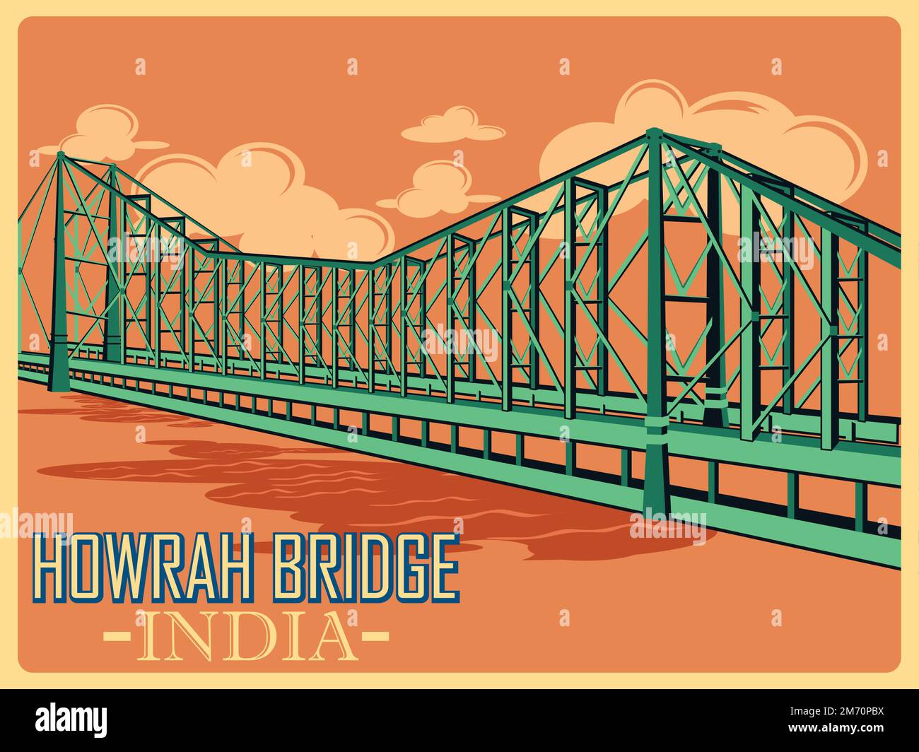 India howrah bridge Stock Vector Images - Alamy
