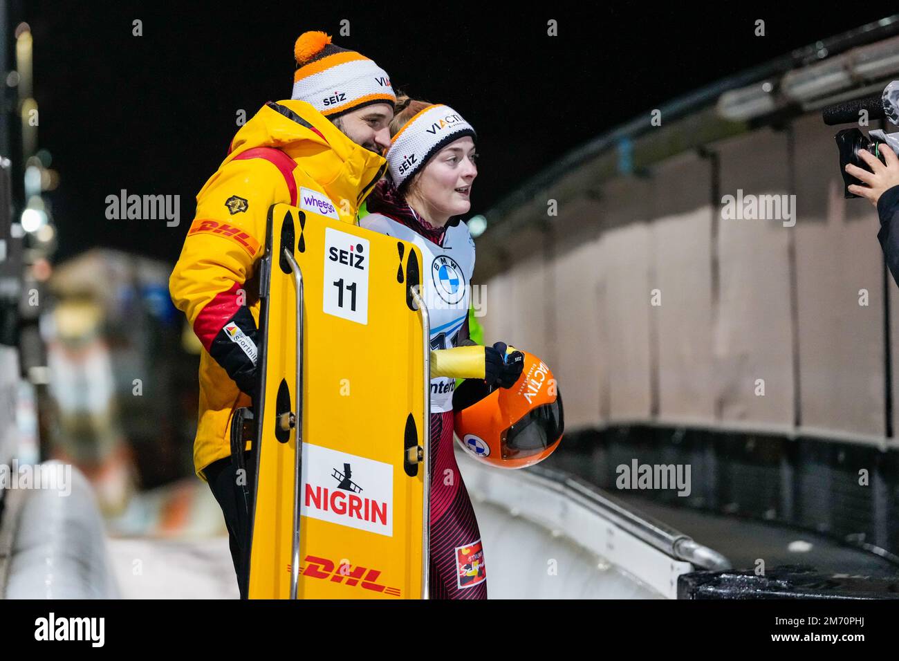 WINTERBERG, GERMANY - JANUARY 6: Hannah Neise of Germany compete in the ...