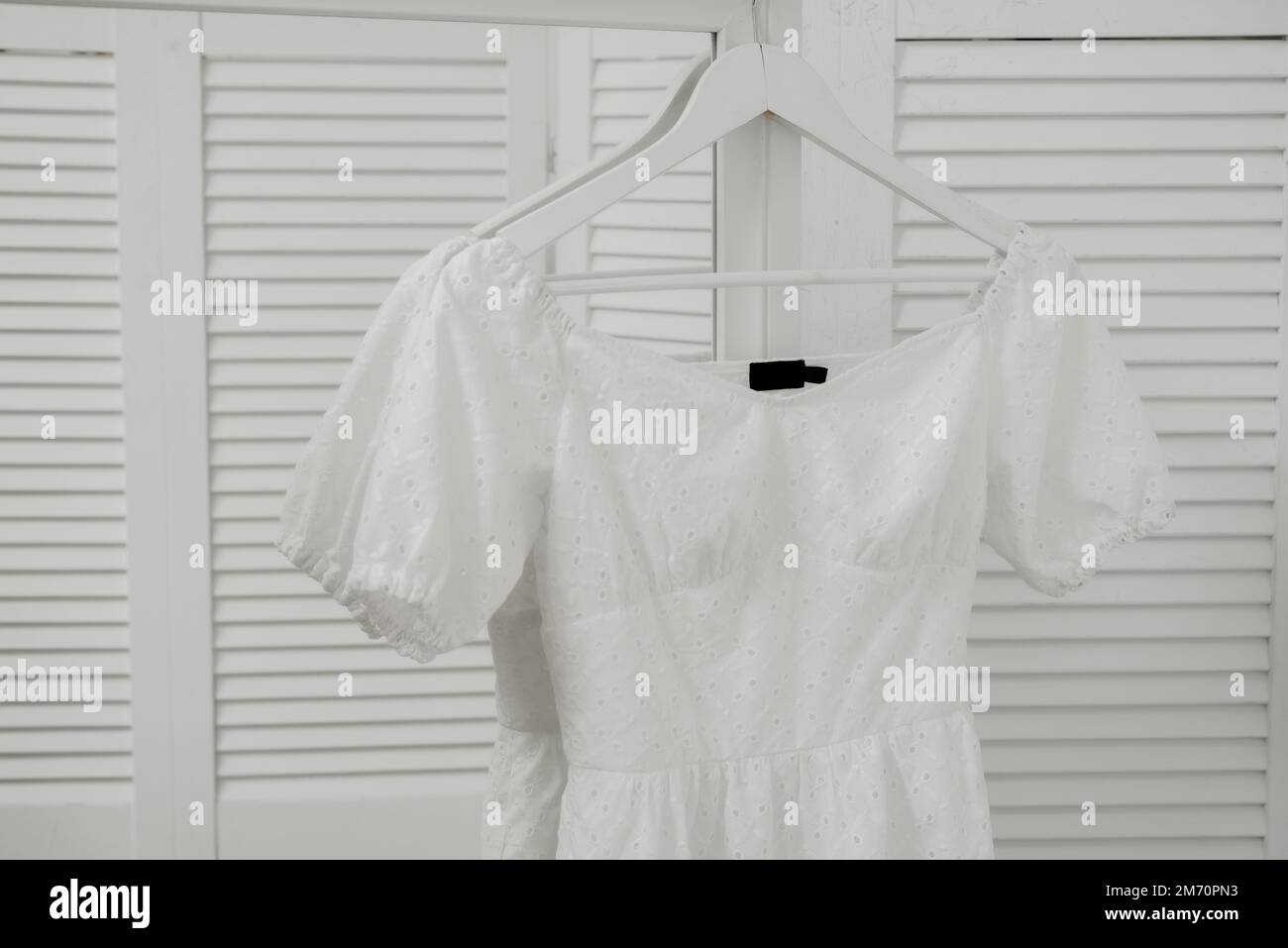 production of women's summer clothes; manufacturing process at a light ...