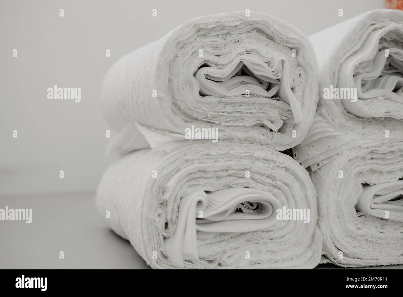 production of women's summer clothes; manufacturing process at a light ...