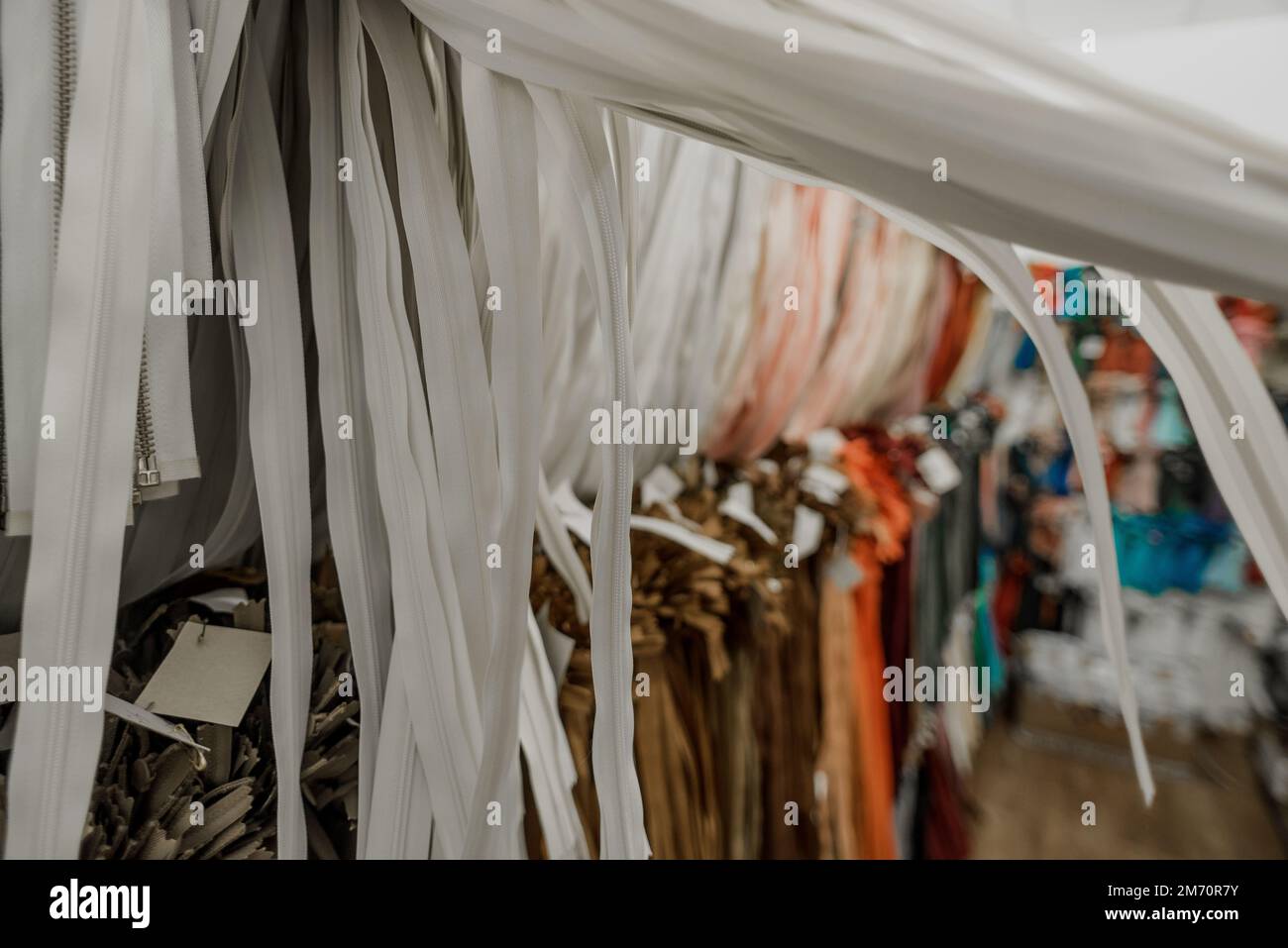production of women's summer clothes; manufacturing process at a light ...
