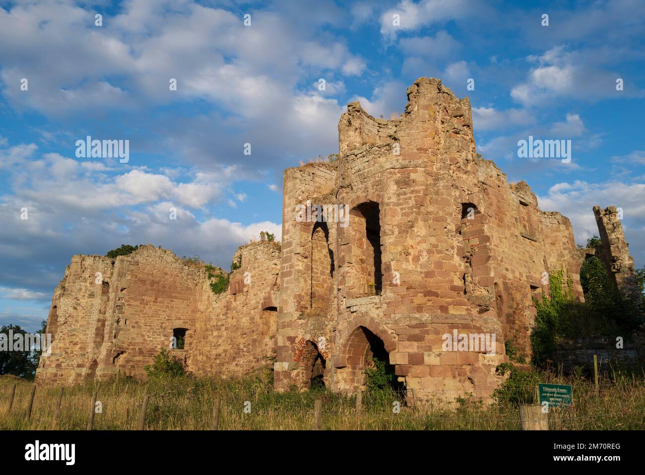 Twizel, Northumberland, near Berwick-upon-Tweed. Site of rebuilt, but ...