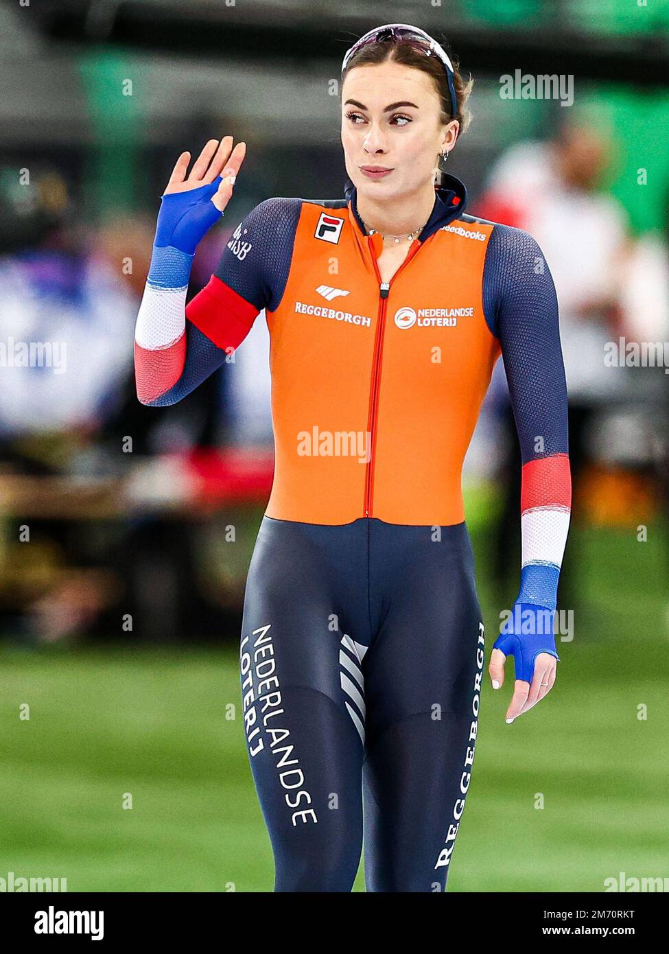 HAMAR - Femke Kok (NED) in the women's 1000 meters during the ISU ...