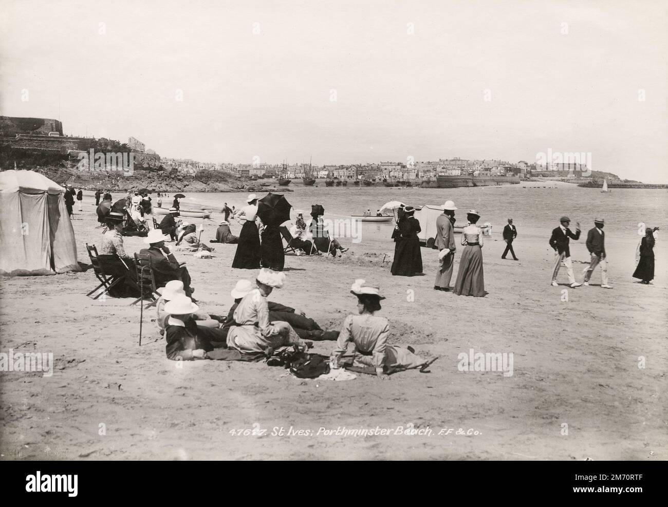 Vintage late 19th/early 20th century photograph: c1900 - Porthminster ...
