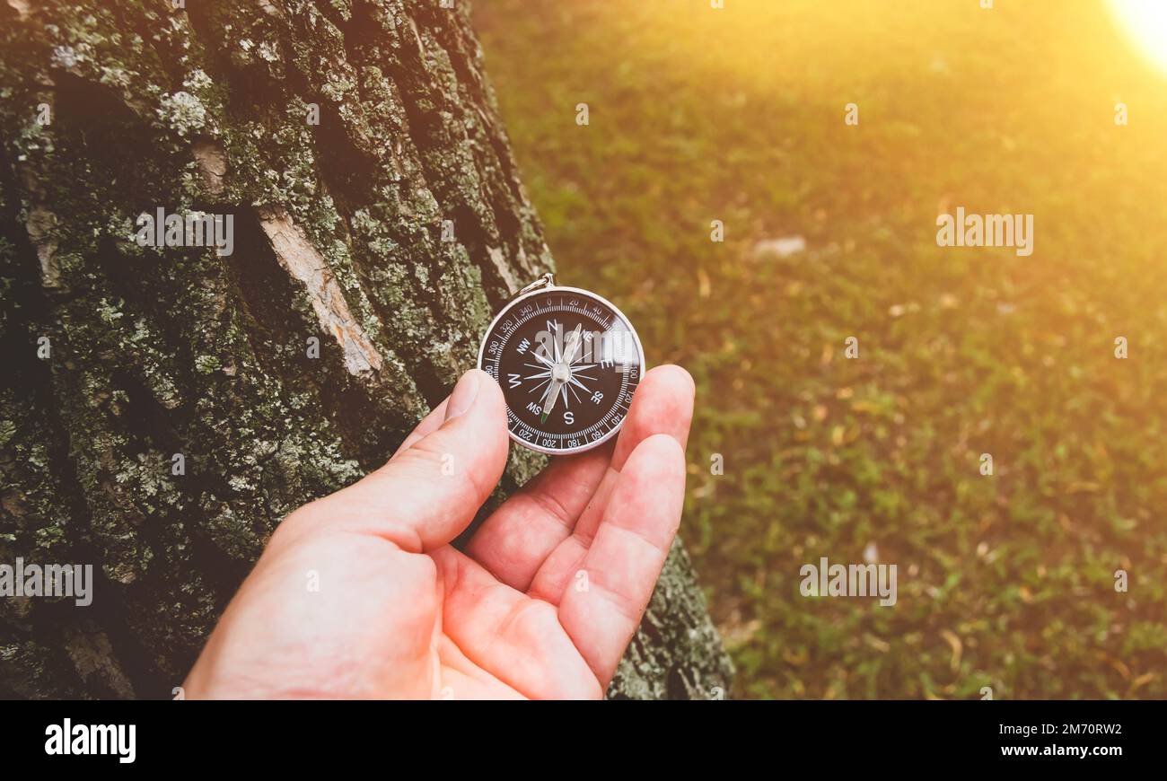 Travel and navigation. Determination of cardinal points by compass ...