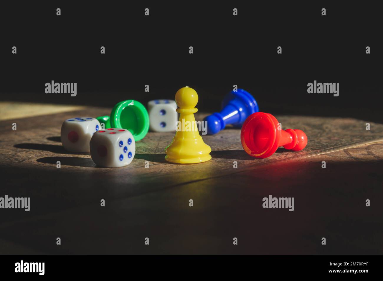 Board Game Kit. Vintage style game. Land conquest strategy Stock Photo ...