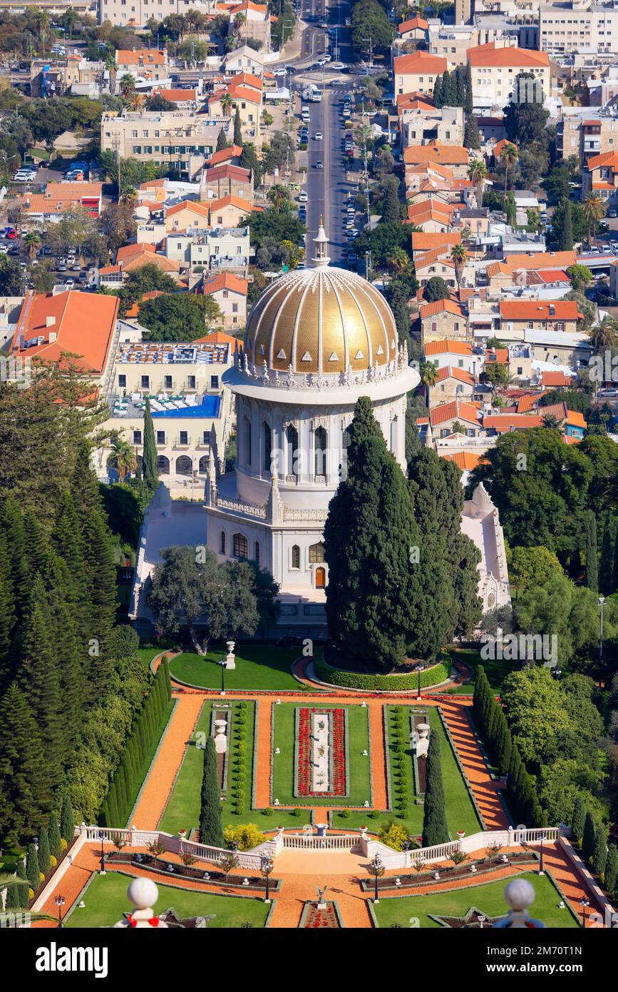 Bahai Gardens in Haifa, Israel. Tourist Attraction Stock Photo - Alamy