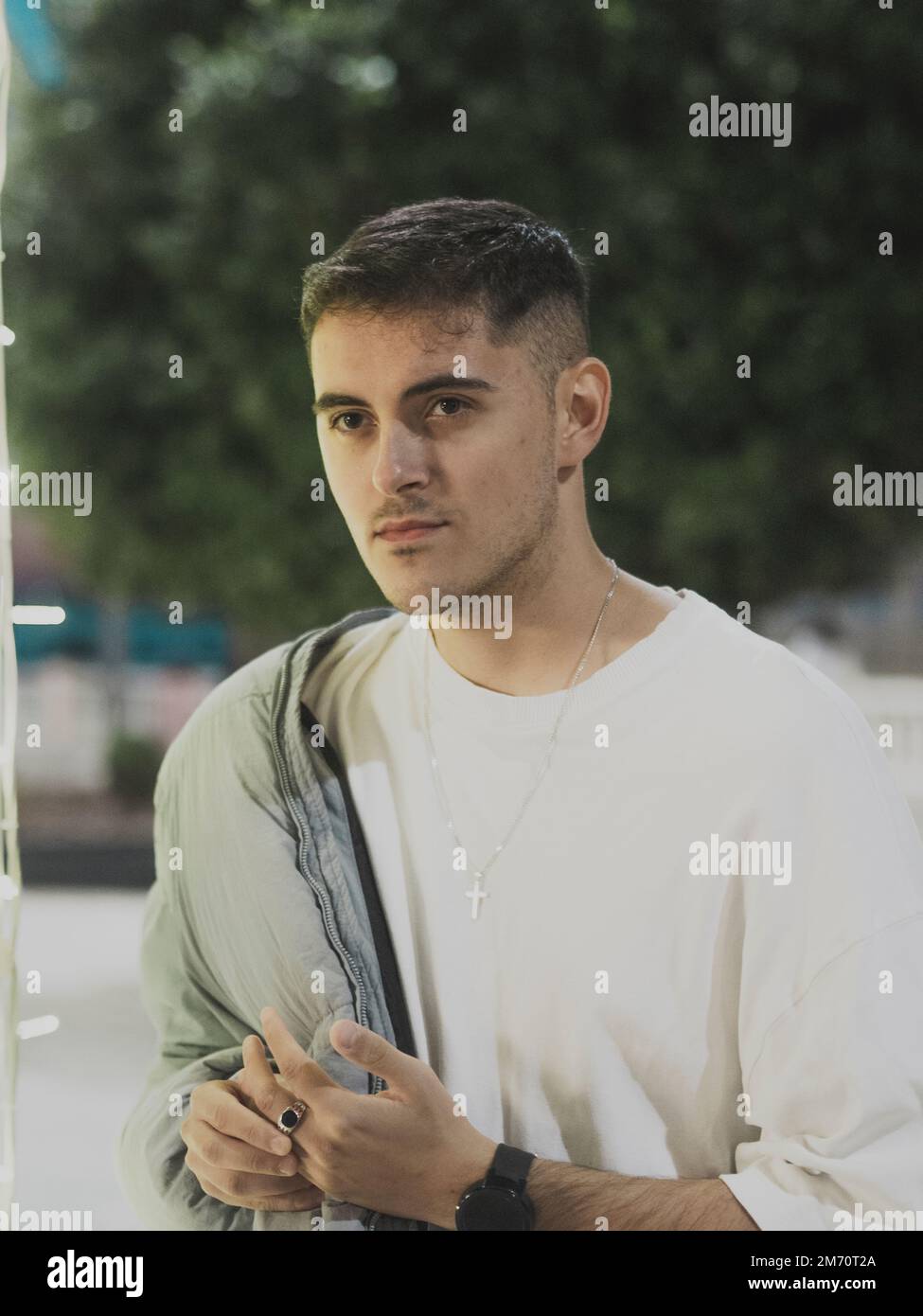 A beautiful closeup of a man posing for a photo Stock Photo - Alamy