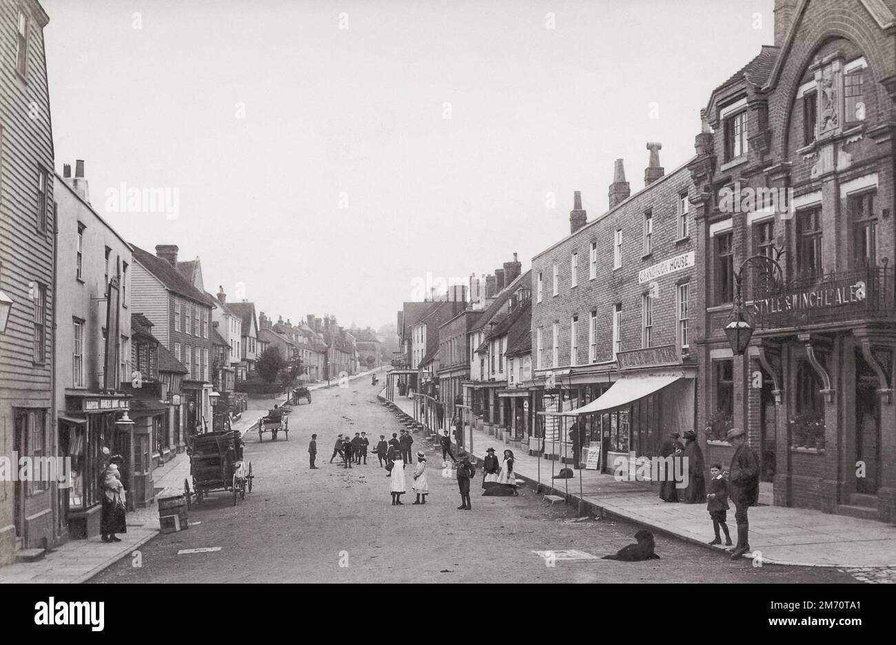 Vintage late 19th/early 20th century photograph: 1903 - High Street ...