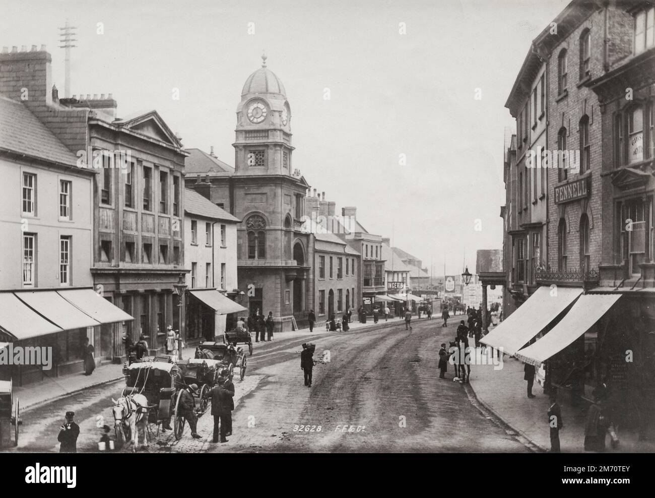 Vintage late 19th/early 20th century photograph: 1893 - High Street and ...