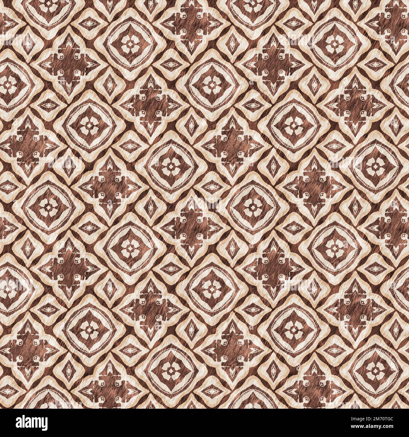 Mosaic geometric dark brown seamless texture pattern. Trendy ...