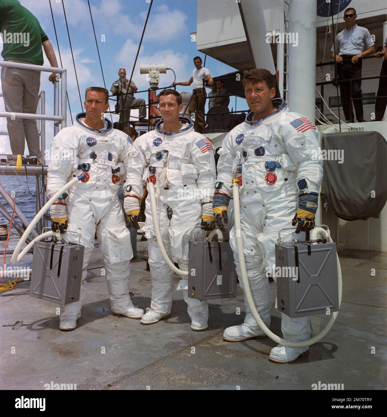 Houston, United States. 05th Aug, 1968. NASA prime crew of the first ...