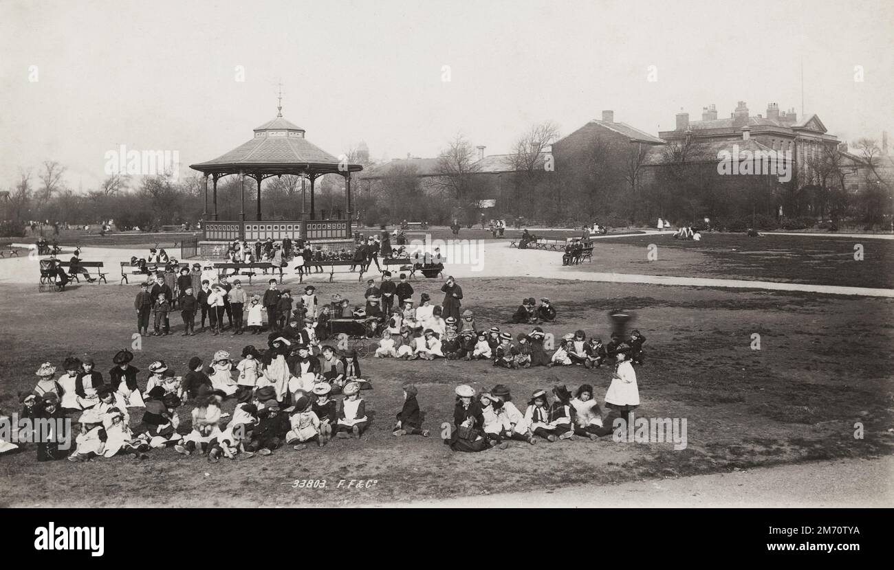 Vintage late 19th/early 20th century photograph: 1894 - Bandstand Stock ...