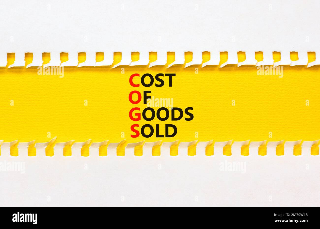 COGS cost of goods sold symbol. Concept words COGS cost of goods sold ...