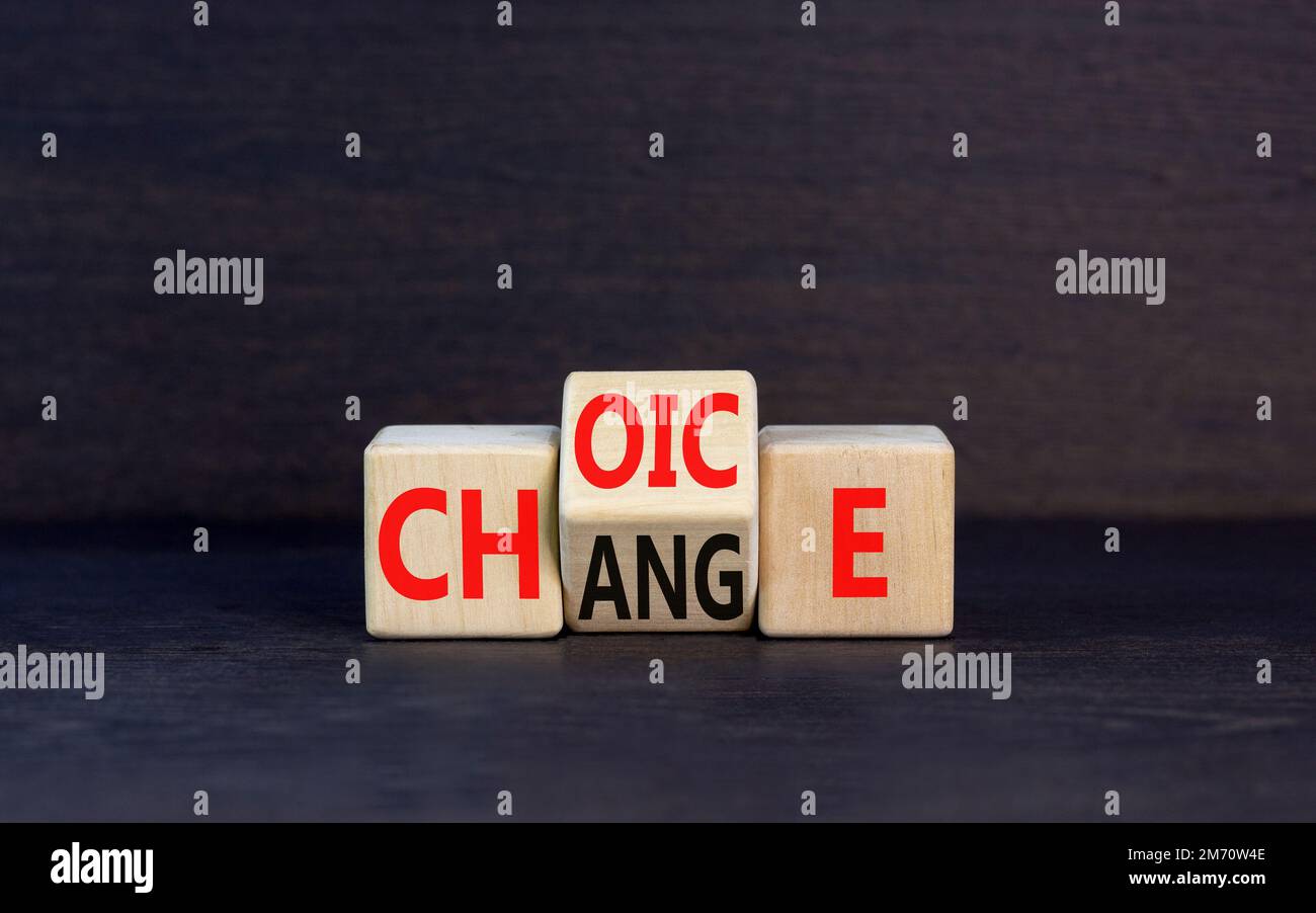 Chance and change symbol. Concept word Chance Change on wooden cubes ...