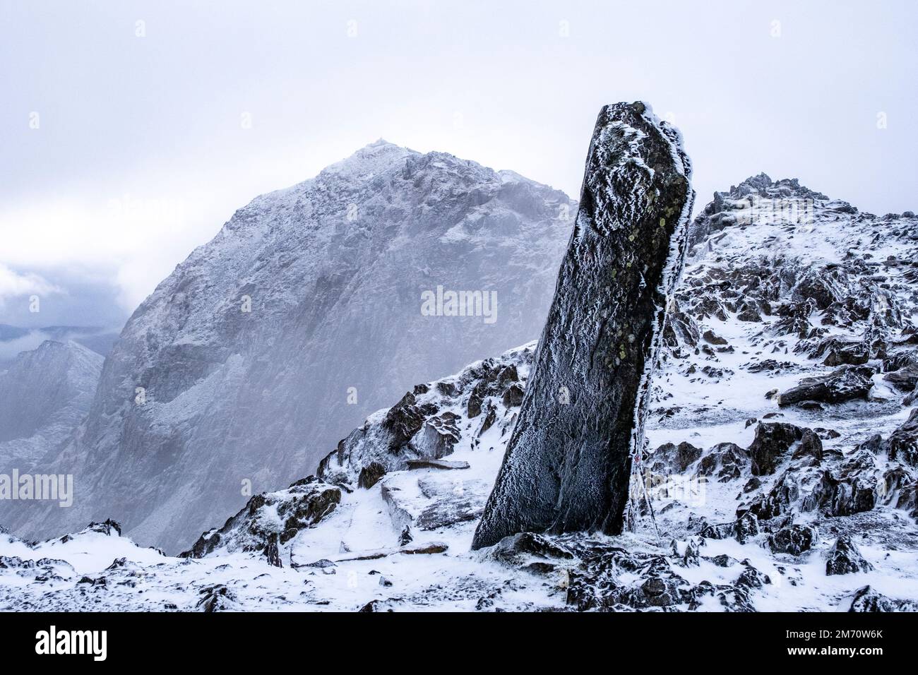 Yr Wyddfa, Mount Snowdon, Snowdonia mountain range, North wales, Uk ...