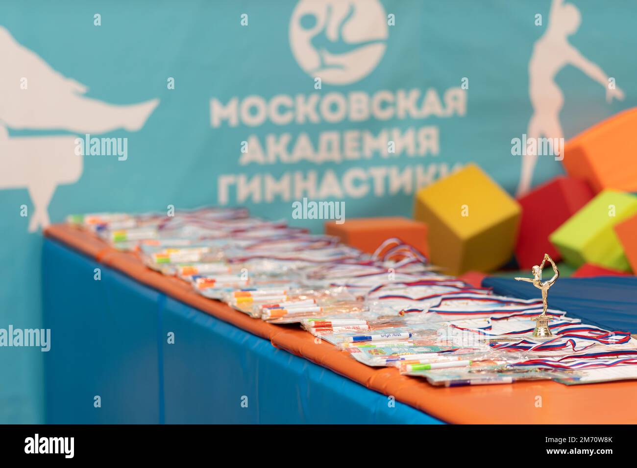 MOSCOW, RUSSIA-DEC 18, 2022: winner award sport design illustration ...