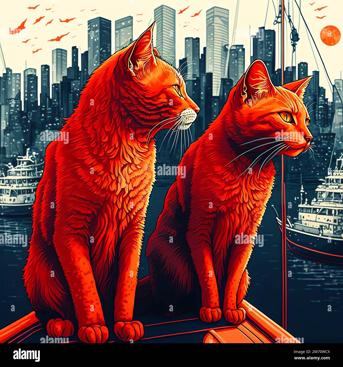 Big red cat boat hi-res stock photography and images - Alamy