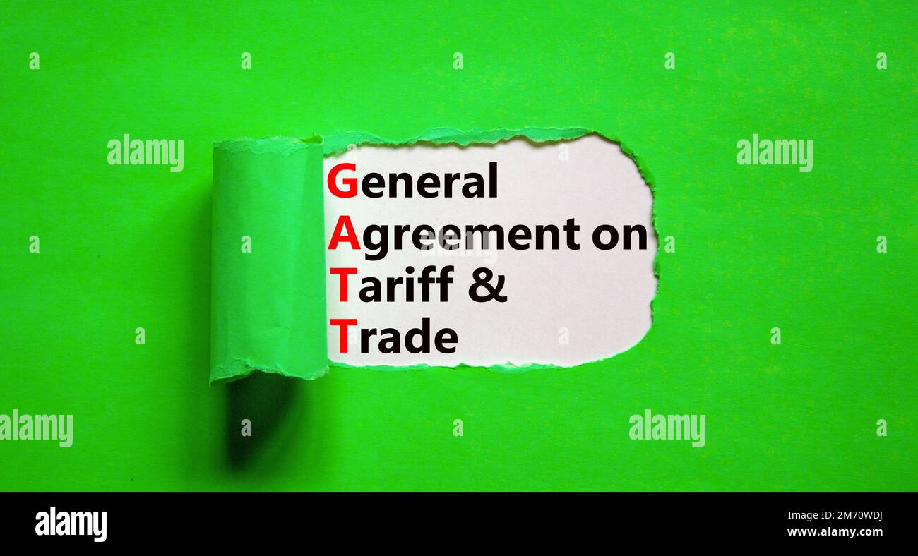 GATT symbol. Concept words GATT general agreement on tariff and trade ...