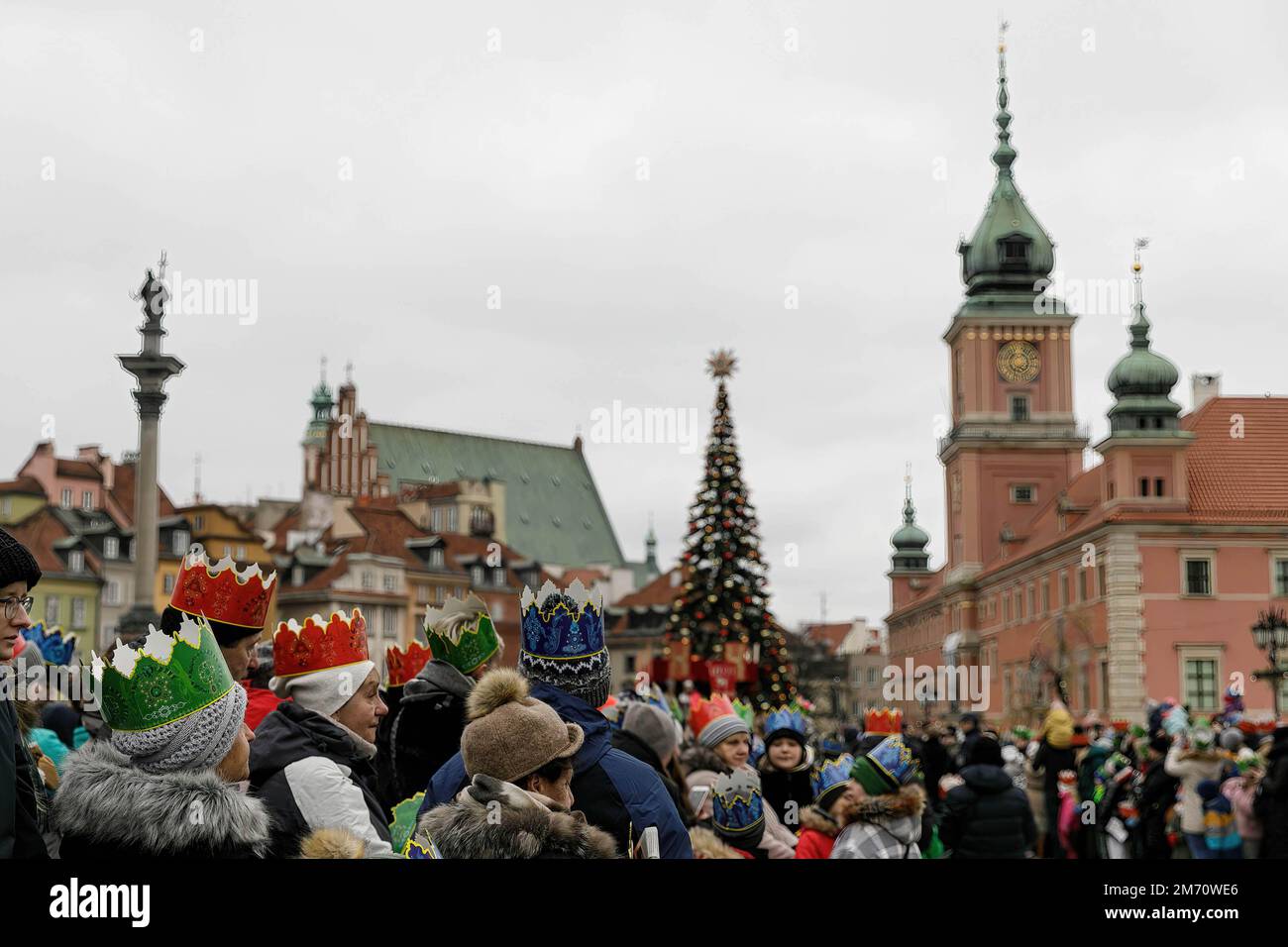Warsaw, Poland. 06th Jan, 2023. Participants gather at the Castle ...