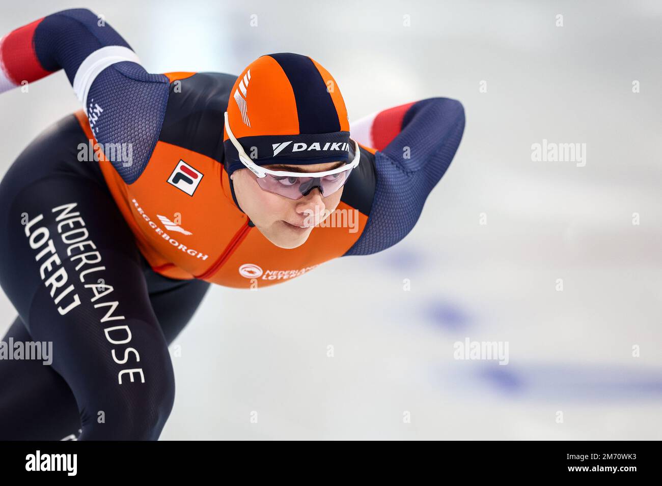 HAMAR - Marrit Fledderus in the women's 1000 meters during the ISU ...