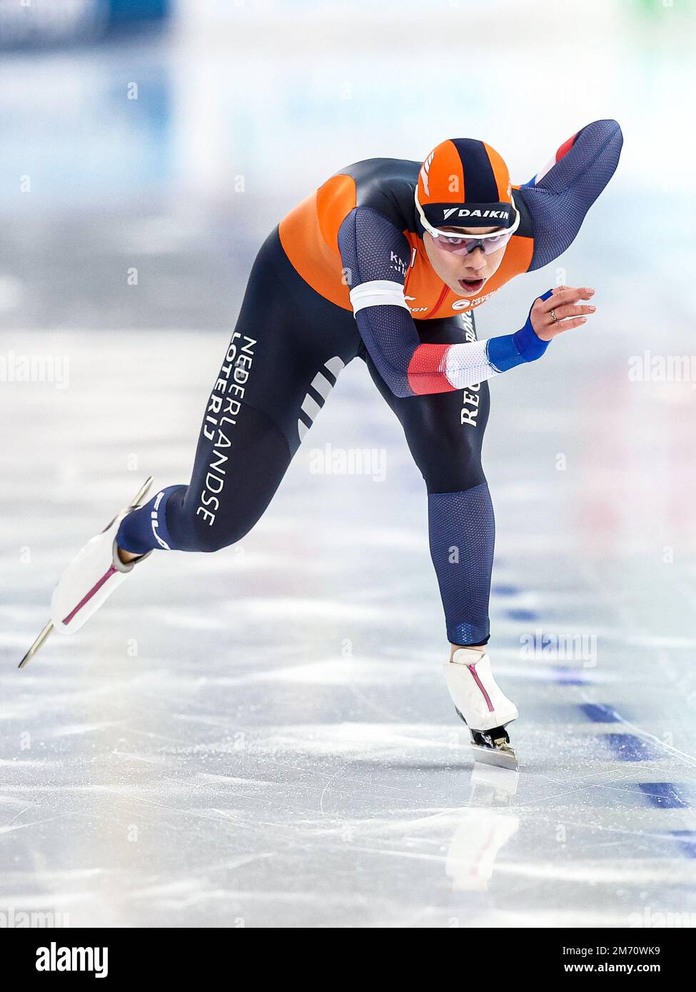 HAMAR - Marrit Fledderus in the women's 1000 meters during the ISU ...
