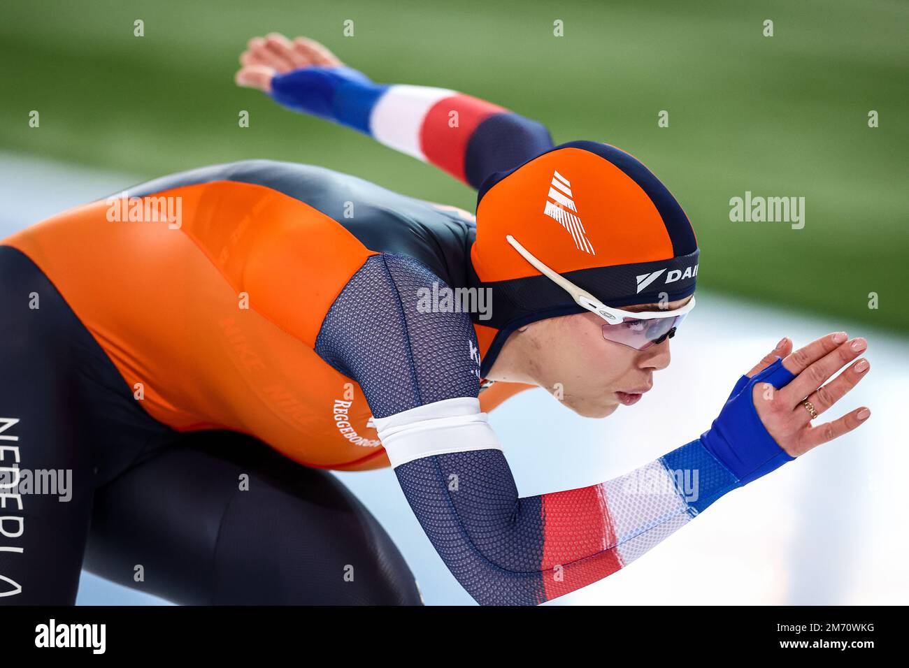 HAMAR - Marrit Fledderus in the women's 1000 meters during the ISU ...