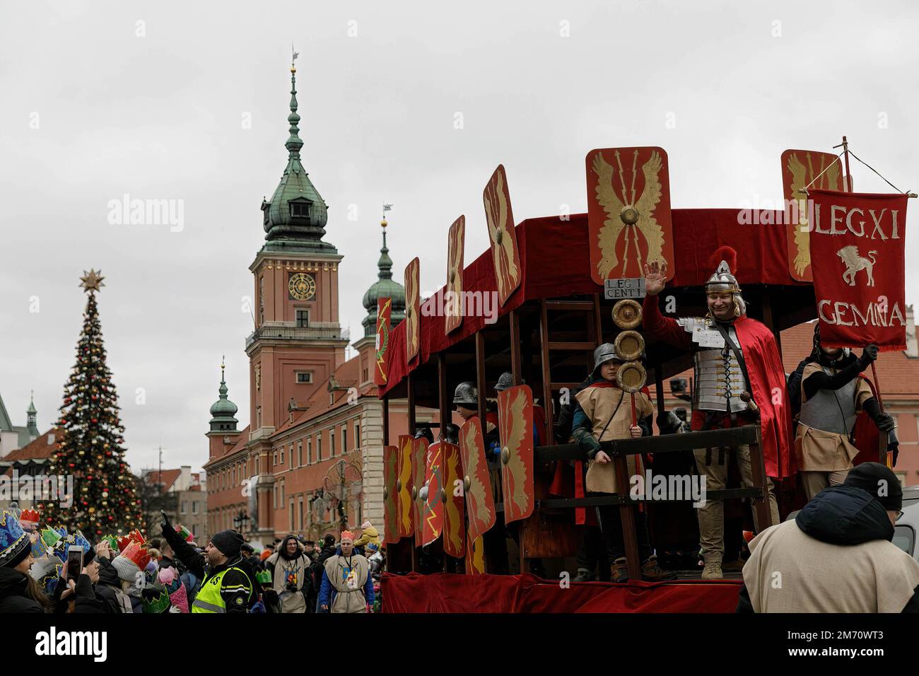 Participants welcome visitors at the Castle Square during the ...