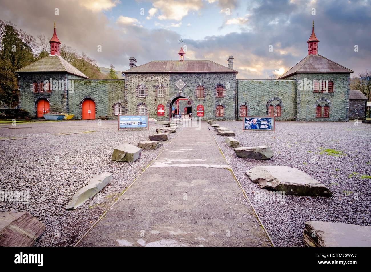 The National Slate Museum sits below Dinorwic Slate Quarry, situated ...