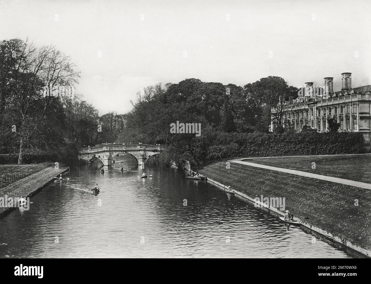 Vintage late 19th/early 20th century photograph: 1890 - Clare College ...
