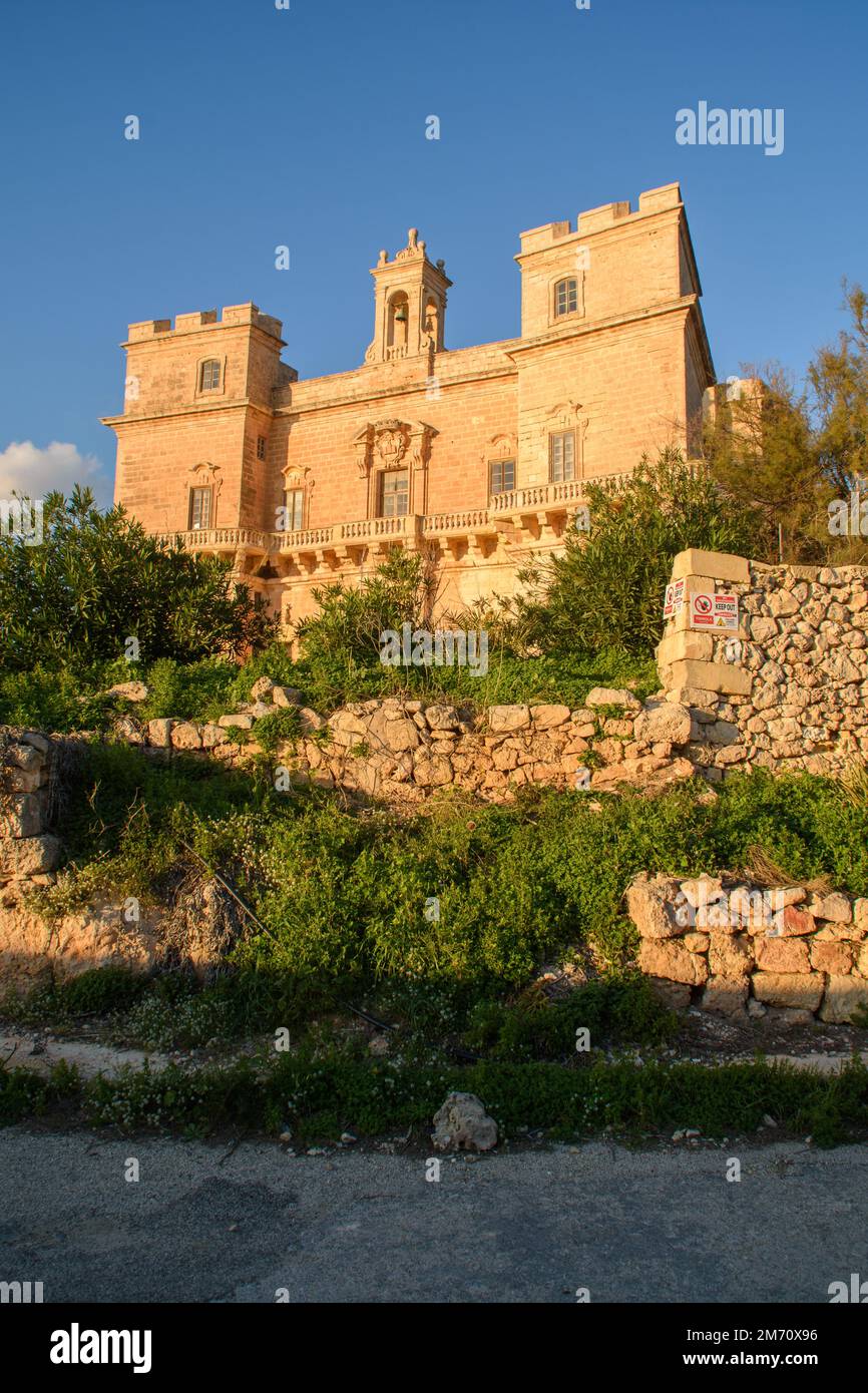 Mellieha, Malta - December 20th 2022: Selmun Palace is a villa built in ...