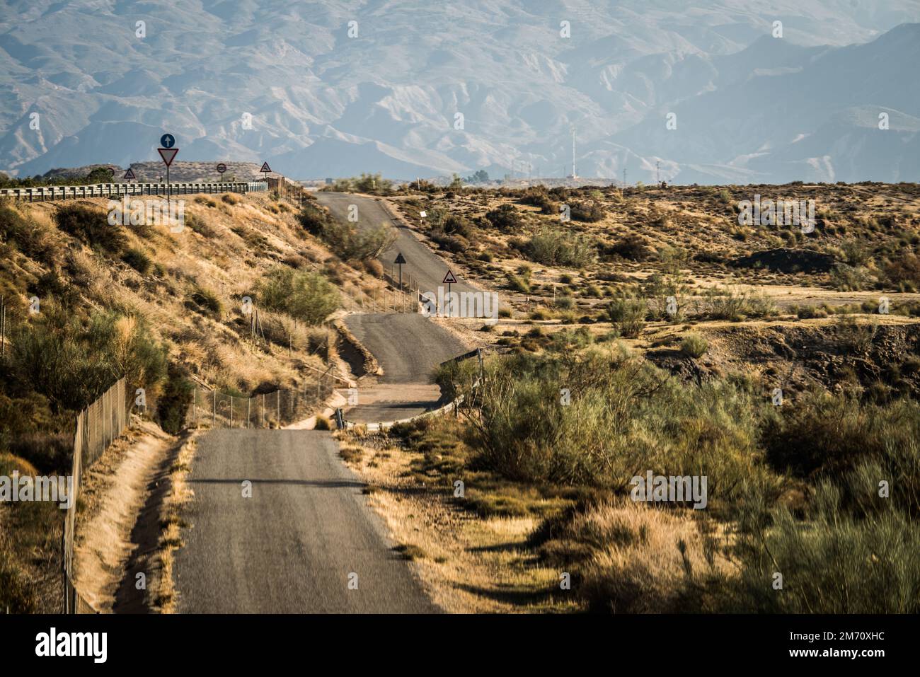 Desert Road, Tabernas, Andalucia, Spain Stock Photo - Alamy