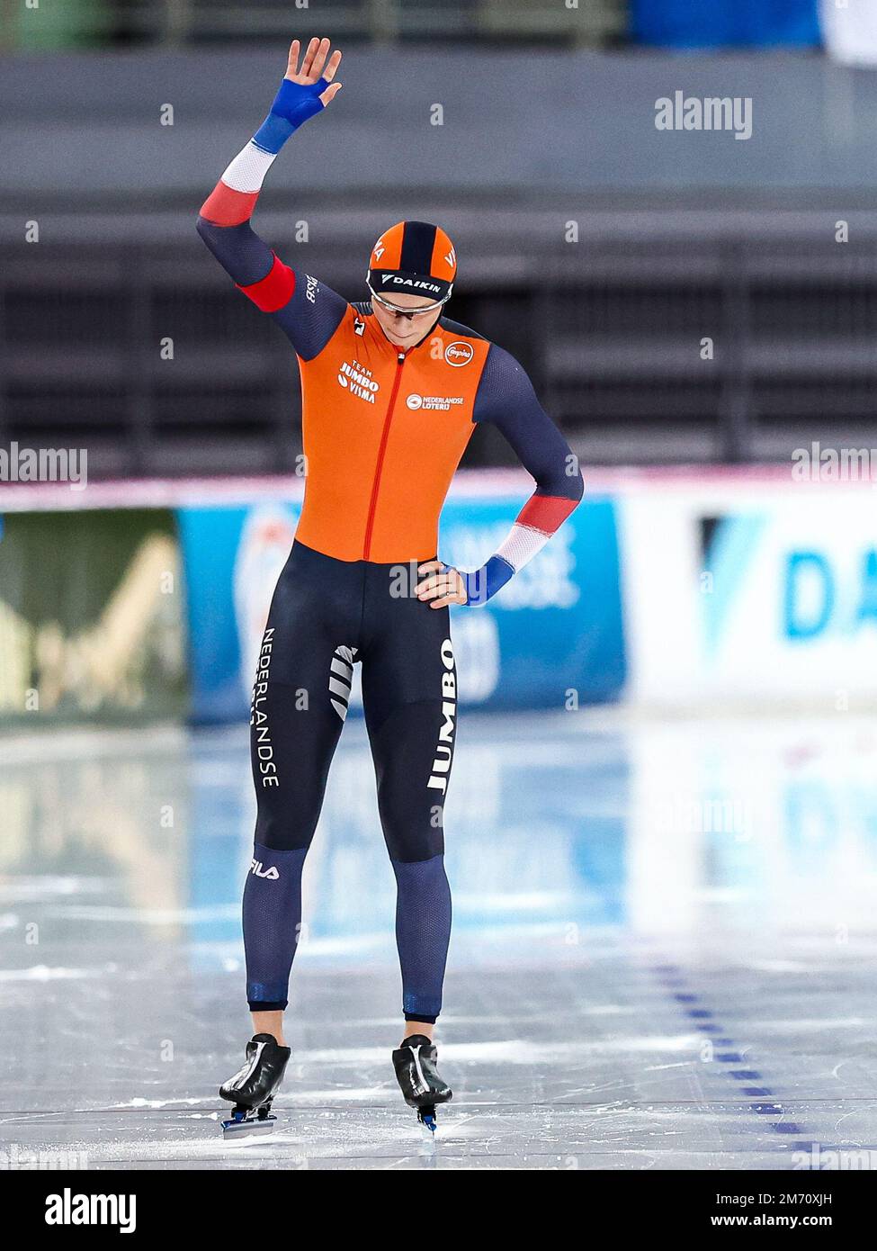 HAMAR - Merijn Scheperkamp (NED) in the men's 1000 meters during the ...