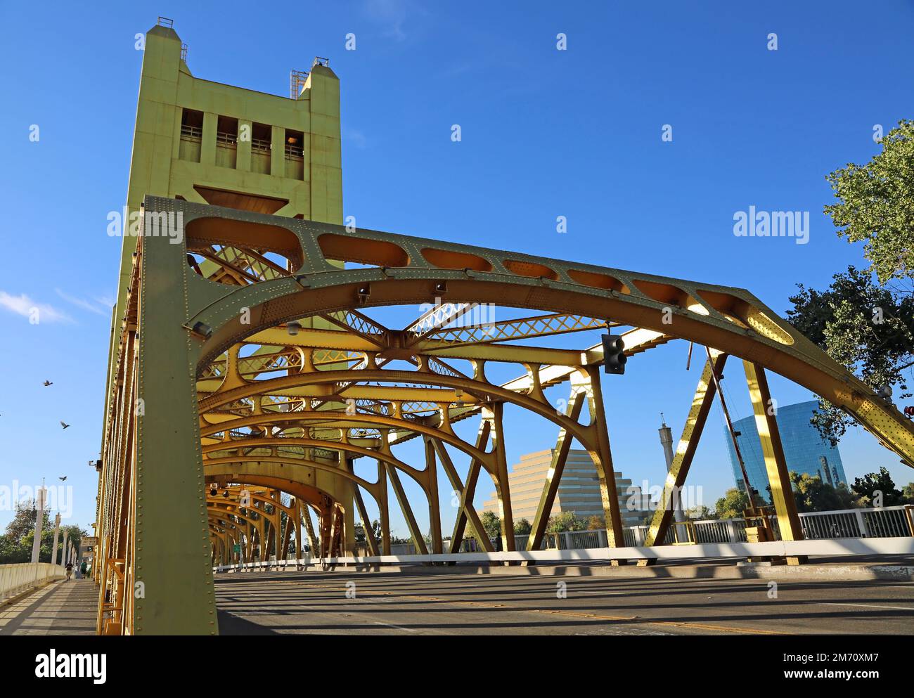 On Tower Bridge - Sacramento, California Stock Photo - Alamy
