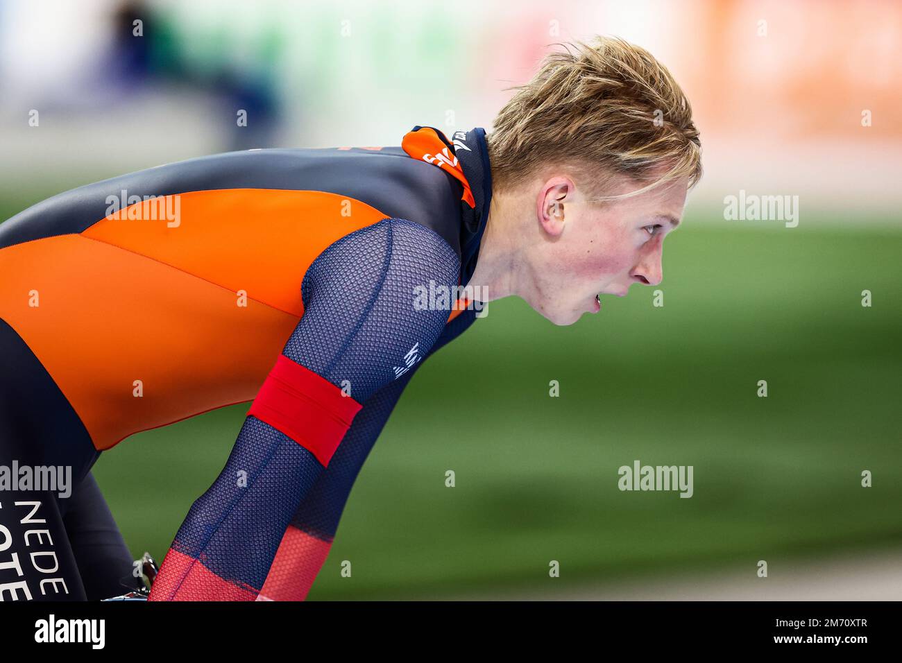 HAMAR - Merijn Scheperkamp (NED) in the men's 1000 meters during the ...