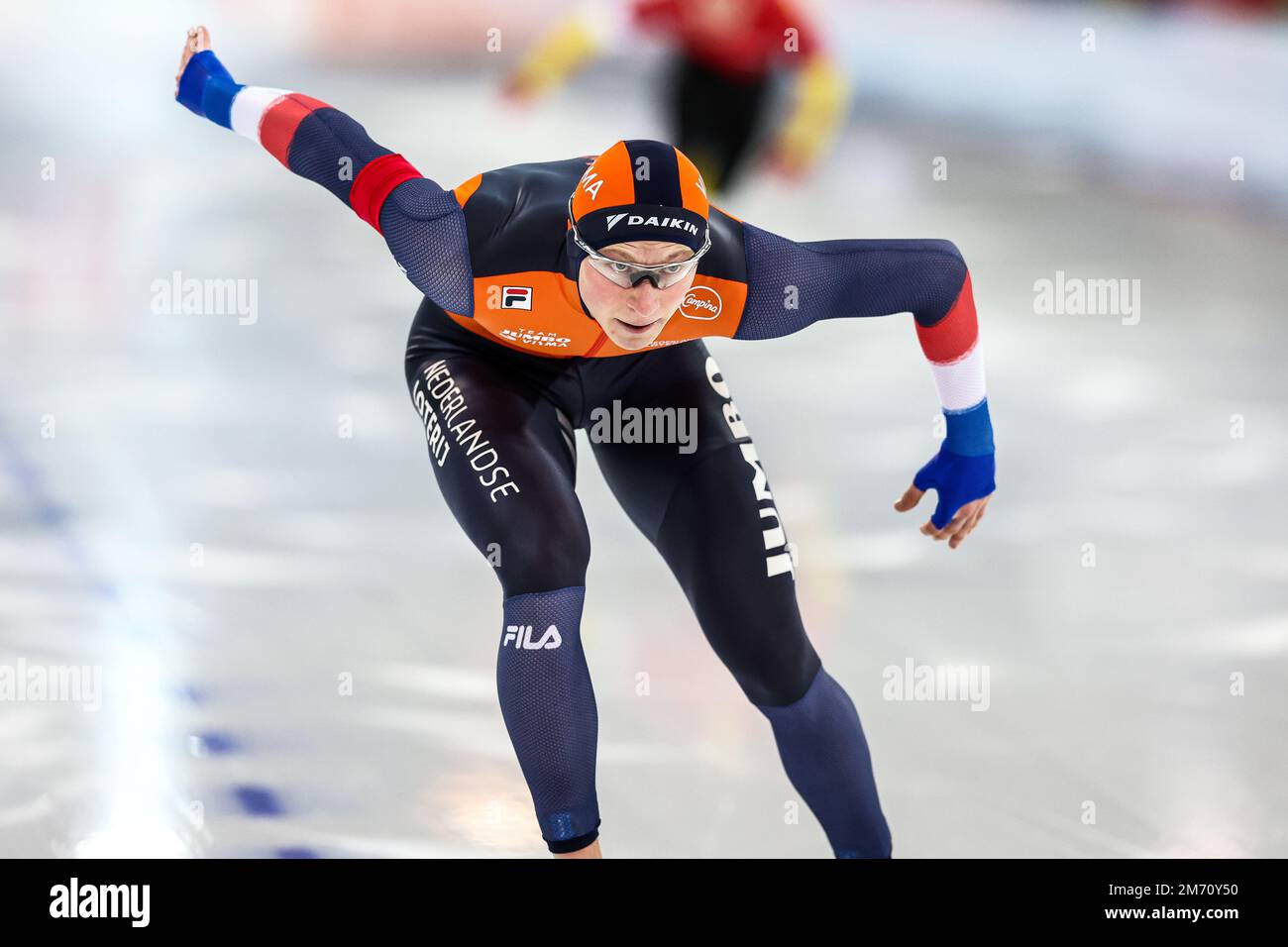 HAMAR - Merijn Scheperkamp (NED) in the men's 1000 meters during the ...