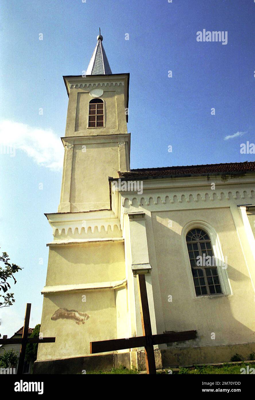 Seuca, Mures County, Romania, approx. 2001. The Roman- Catholic church ...