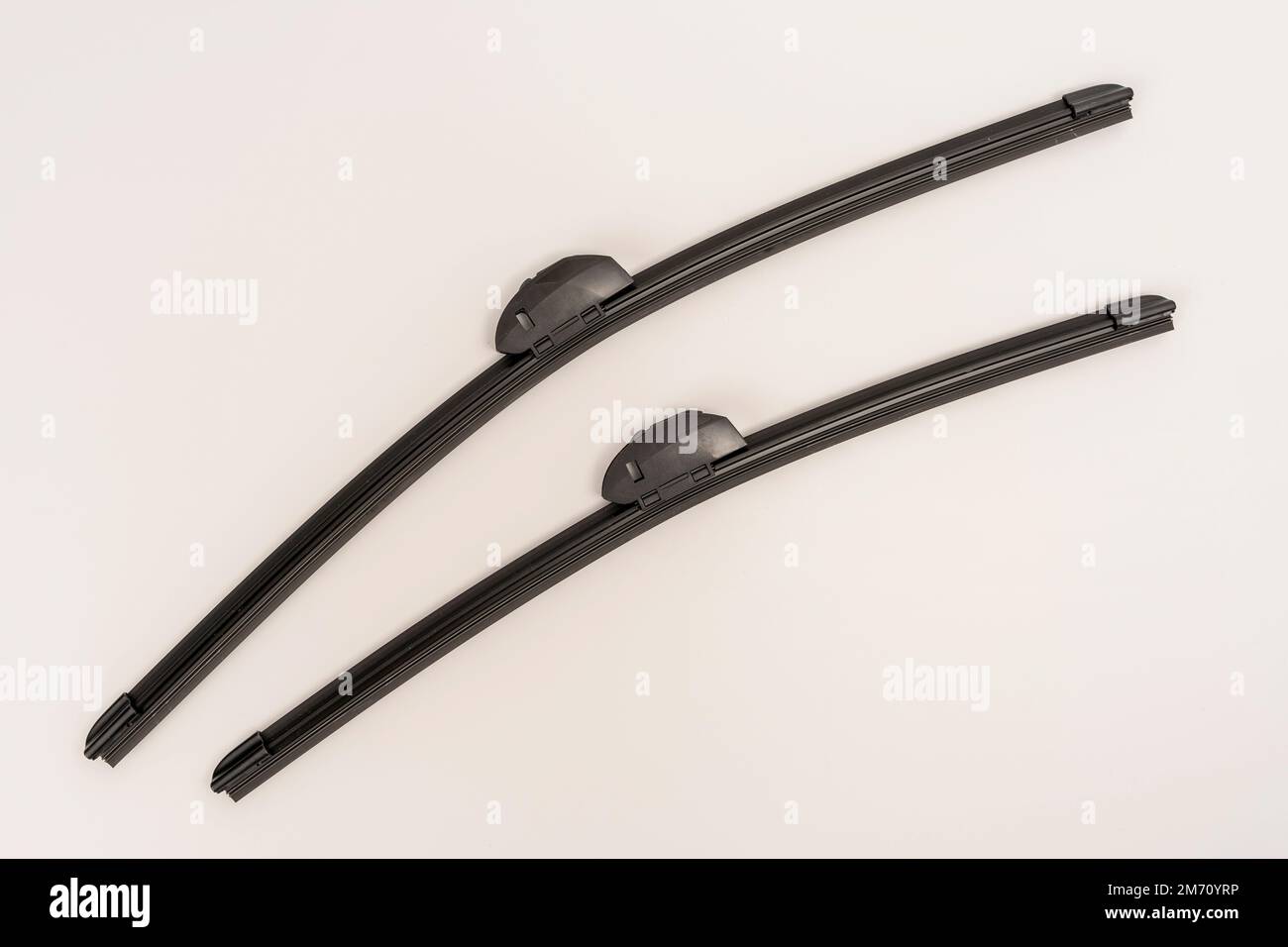 frameless car wiper blades on a white background Stock Photo - Alamy
