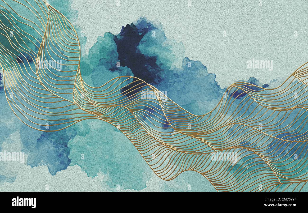 A beautiful abstract blue design background for wallpapers Stock Photo ...