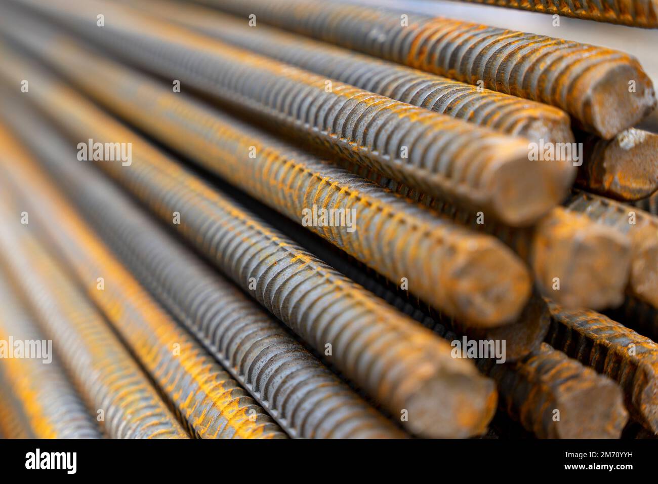 A large bundle of iron construction fittings in close-up Stock Photo ...