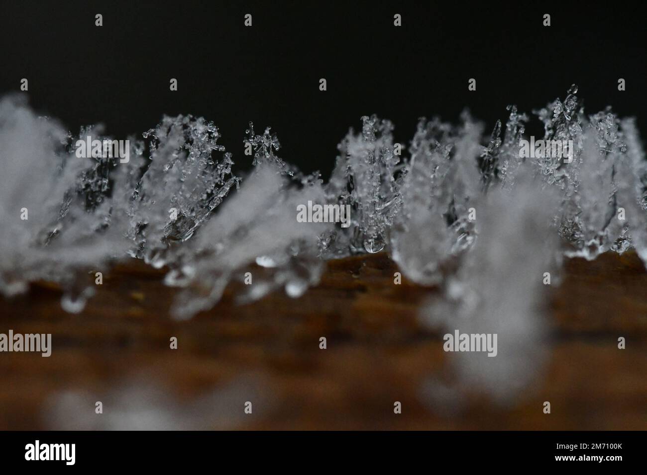 Macro photography of ice crystals Stock Photo - Alamy