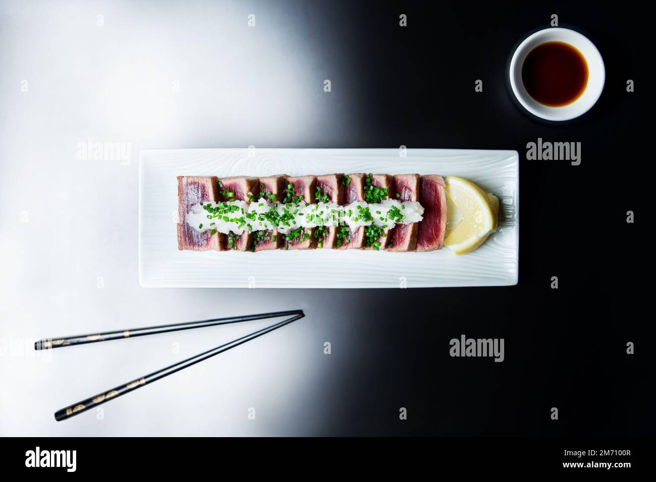 Top quality tuna tataki. Tataki is a way of preparing fish or meat in ...