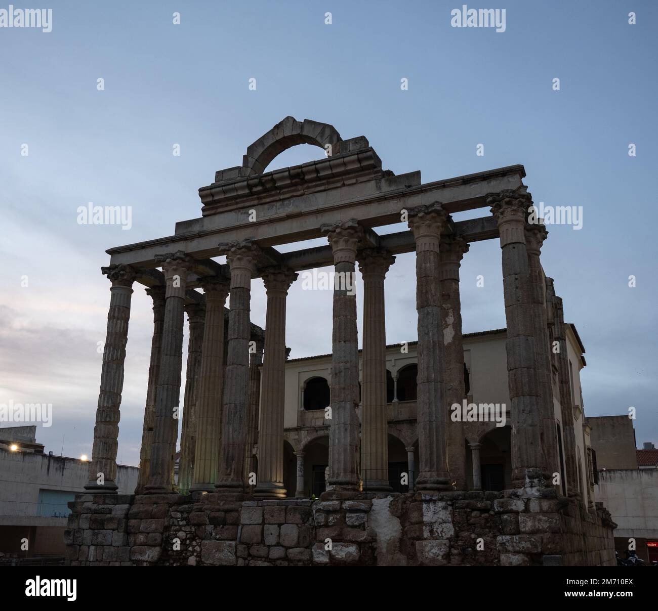 The Temple of Diana belonging to the Roman forum of Merida in ...