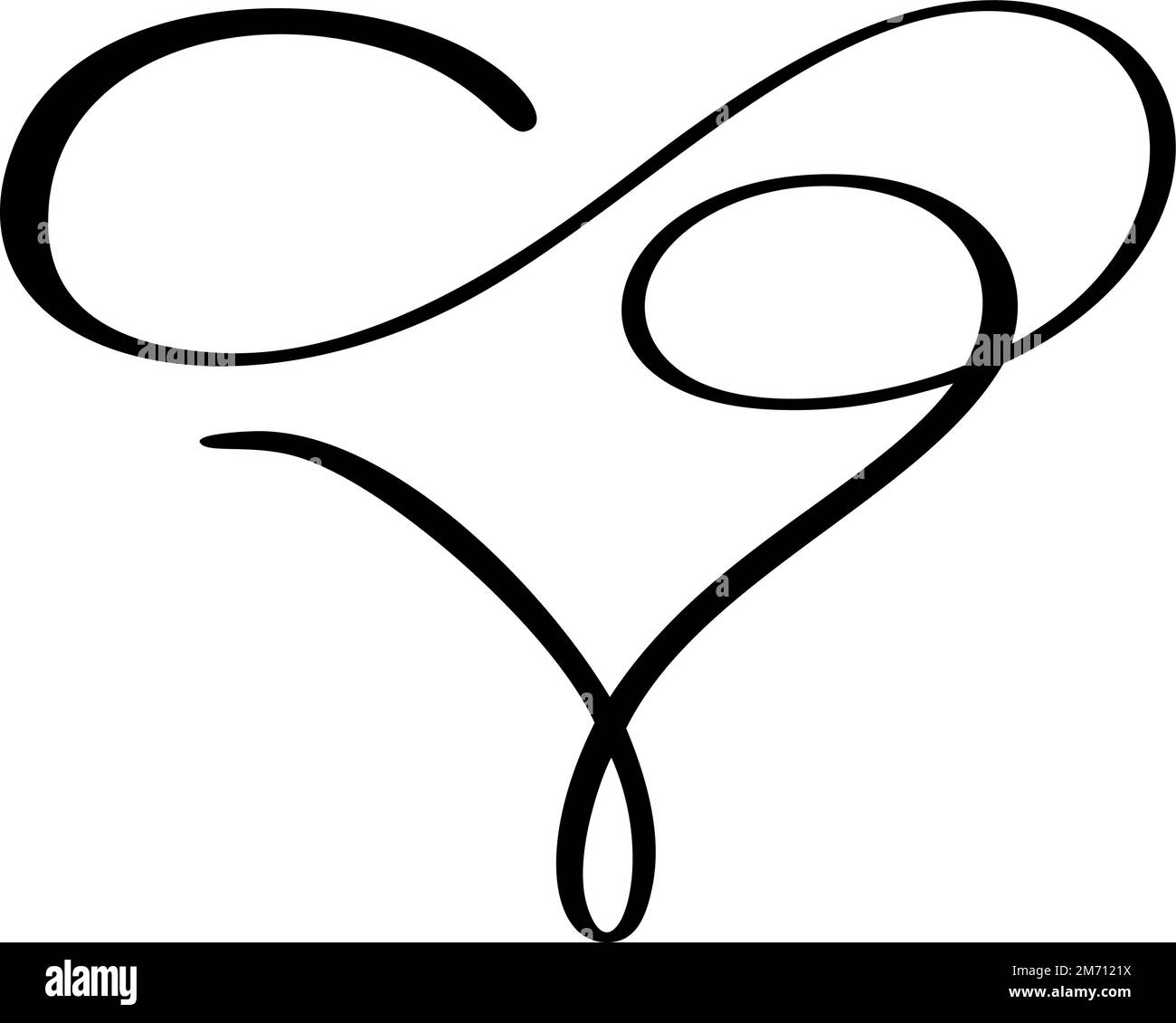 Vector calligraphy sign heart love and forever. Infinity valentine day ...